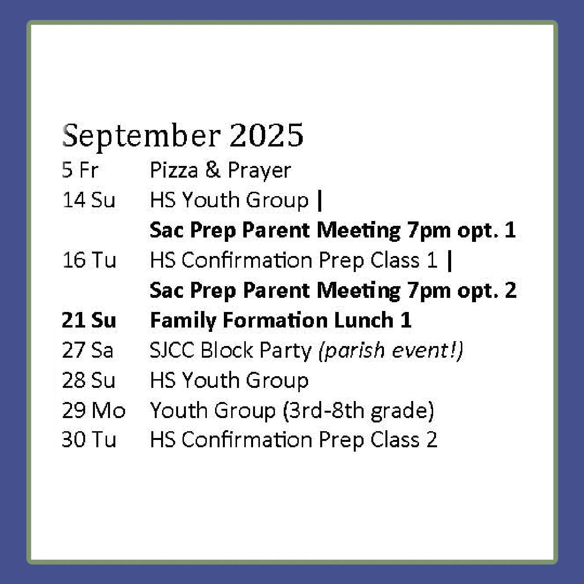 Faith Formation 2025-2026 | Saint Joseph Catholic Church