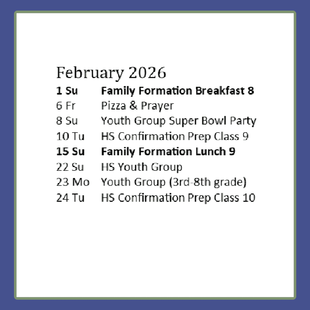Faith Formation 2025-2026 | Saint Joseph Catholic Church